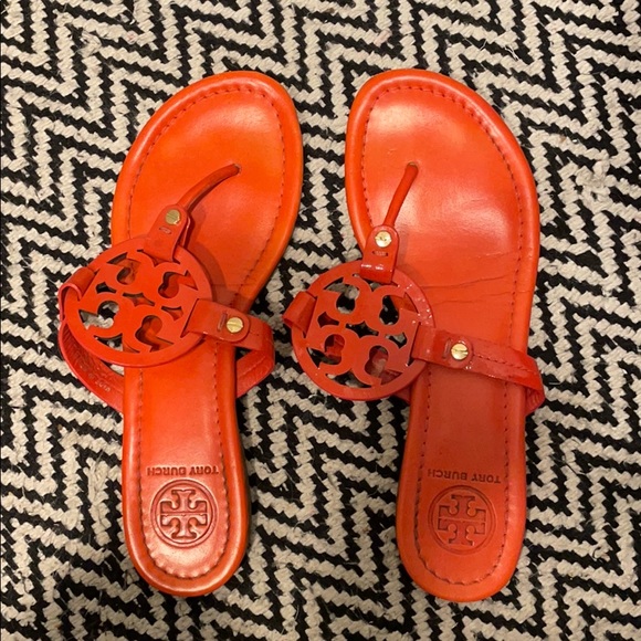 Tory Burch | Shoes | Tory Burch Orange Sandals | Poshmark
